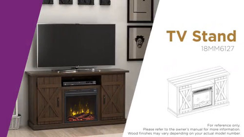 Lorraine TV Stand for TVs up to 55 with Electric Fireplace Included